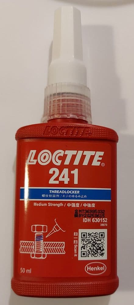 LOCTITE HENKEL 241 THREADLOCKER 50ML