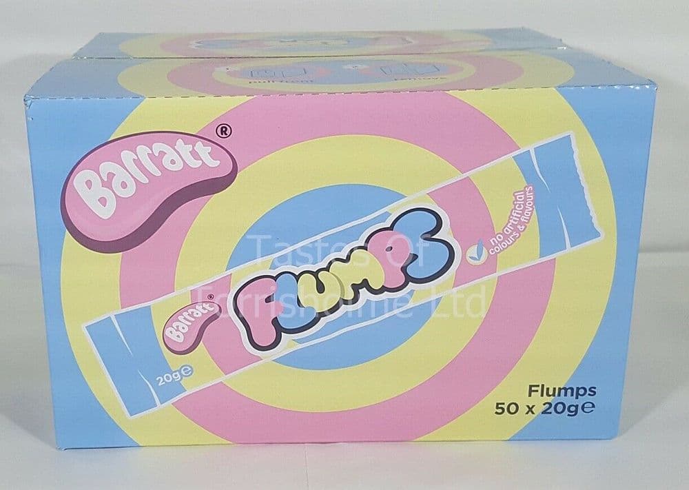 50 x 20g Sticks - Flumps Marshmallow - Barratts Original - 50 Packets