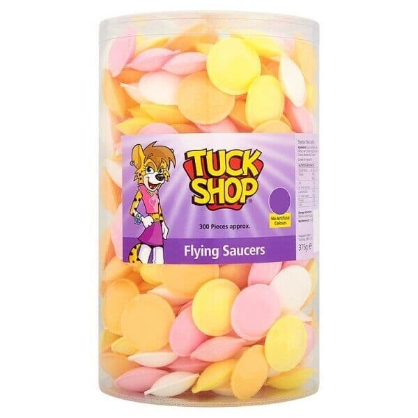 Tuck Shop Flying Saucers Retro Sweets Full Catering Tub x 300 Pieces