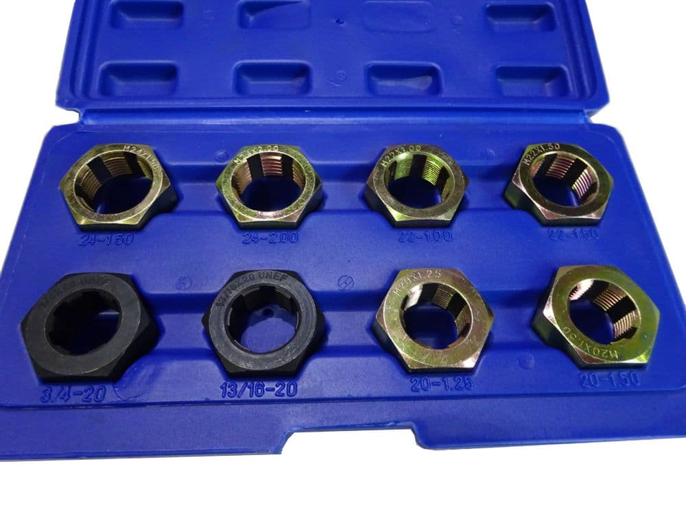 8 PIECE STUB AXLE RETHREADING REPAIR KIT