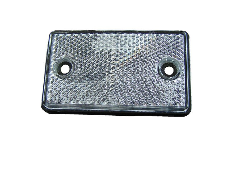 WHITE RECTANGULAR FRONT REFLECTOR