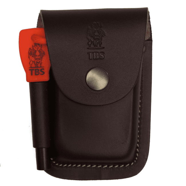 TBS Firelighting Kit with Leather Pouch - Army Firesteel