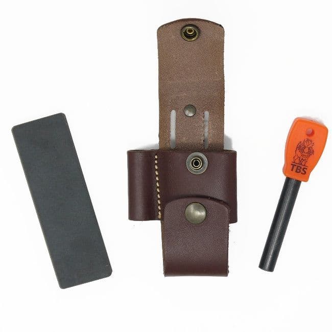 TBS Leather Brown DC4 & Firesteel Pouch Attachment Pouch