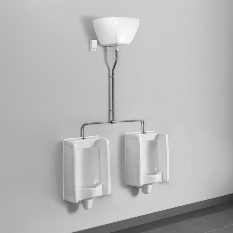 HL Washrooms Image Gallery - Top Inlet Florida Urinal with Exposed Pipework