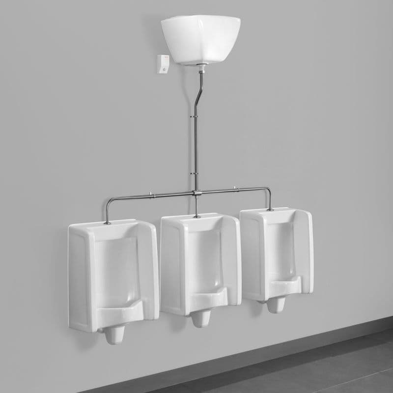 HL Washrooms Image Gallery - Top Inlet Florida Urinal with Exposed Pipework