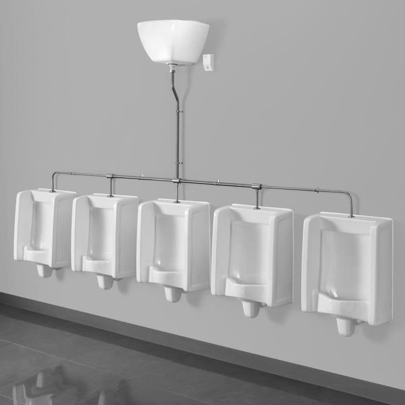 HL Washrooms Image Gallery - Top Inlet Florida Urinal with Exposed Pipework