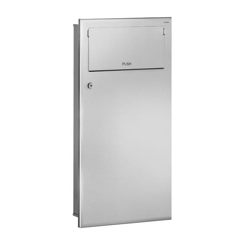 Delabie 510713S Recessed Bin with Flap - 18L