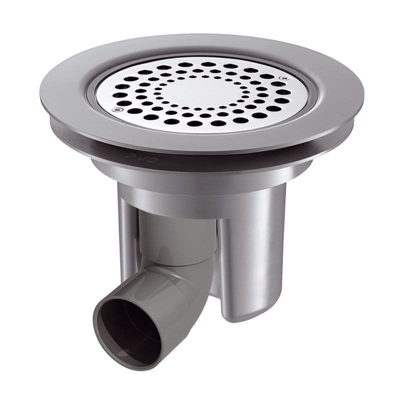 Delabie 683002UK Height Adjustable Floor Trap for Soft Vinyl Floors Horizontal Outlet