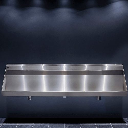 H&L 1800mm Wall-Mounted Stainless Steel Urinal Trough with Exposed Cistern