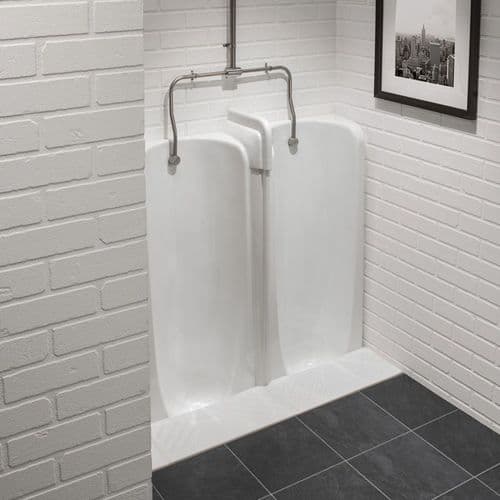 Top Inlet Niagara 2 to 4 Station Fused Run Traditional Slab Urinals