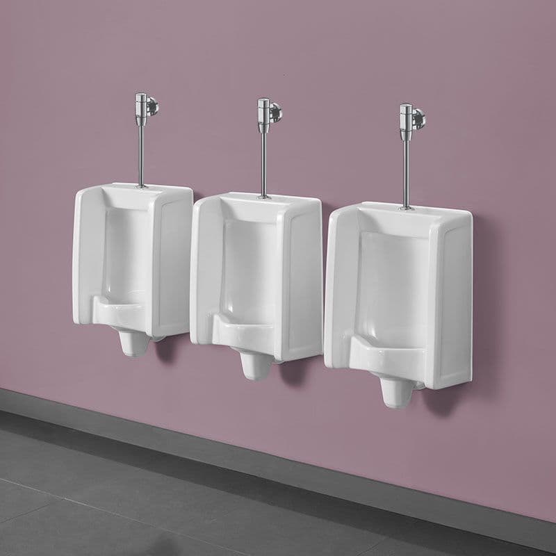 Healey & Lord Florida Urinal with Exposed Push Button Direct Flush Valve