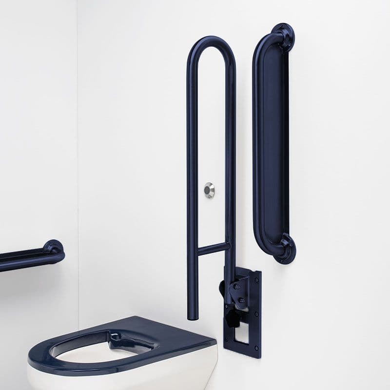 LIGATURE RESISTANT DISABLED TOILET GRAB RAIL KIT WITH REMOVABLE SWING ARM