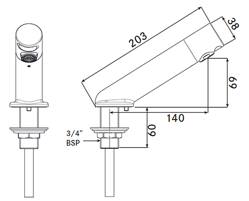 DVS Aquarius A32 Deck-Mounted Infrared Sensor Tap