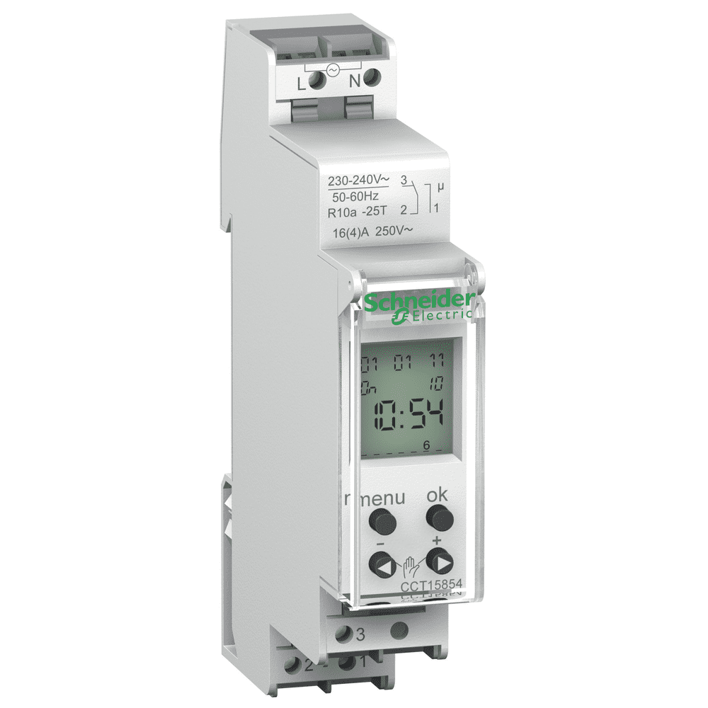 CCT15854 Schneider Electric Acti 9 - Ihp - 1C Digital Time Switch - 24 ...