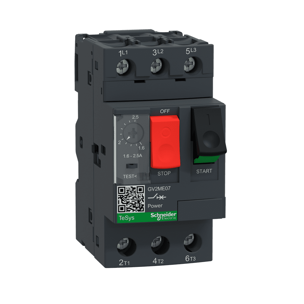 GV2ME07 Schneider Electric Motor Circuit Breaker Tesys Gv2 3P 1 6-2 5 A ...