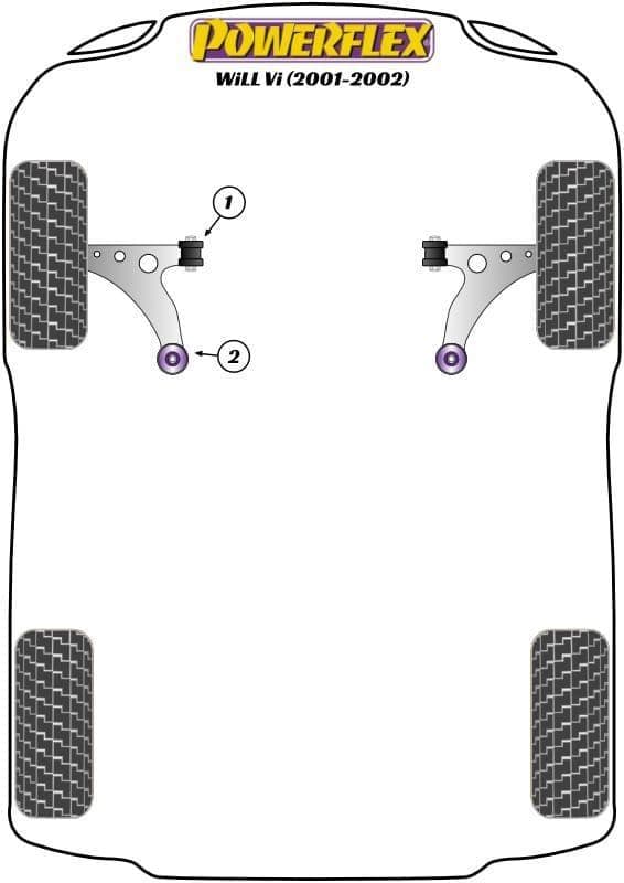 Powerflex PowerAlign Camber Bolt Kit 14mm PFA100-14 for Toyota WiLL Vi ...