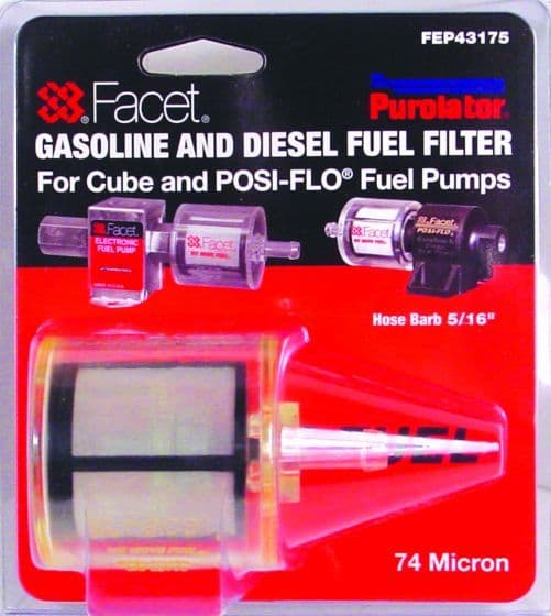Facet Fuel Filter for Cube & Posi flow Fuel Pumps 8mm FEP43175
