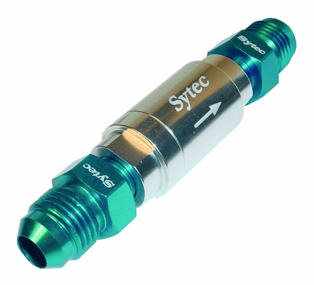 SYTEC ONE WAY VALVE WITH MALE JIC-6 CONNECTIONS SILVER OWVS200-S