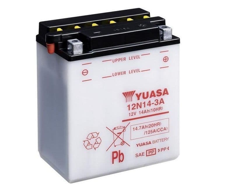 Yuasa 12N14-3A 12v 14Ah Motorcycle Battery - Collect Instore at The ...