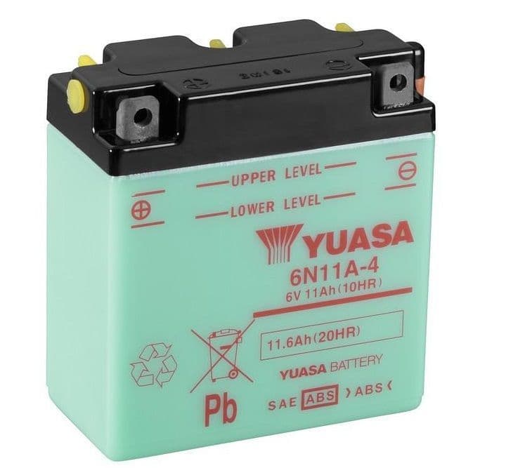 Yuasa 6N11A-4 6v 11 Ah Motorcycle Battery - Collect Instore at The ...