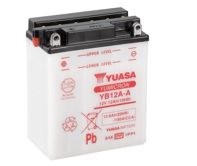 Yuasa YB12A-A 12v 12Ah Motorcycle Battery - Collect Instore at The ...
