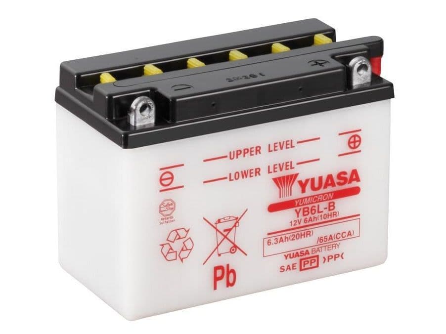 Yuasa YB6L-B 12v 6Ah Motorcycle Battery Collect Instore at The Battery Shop