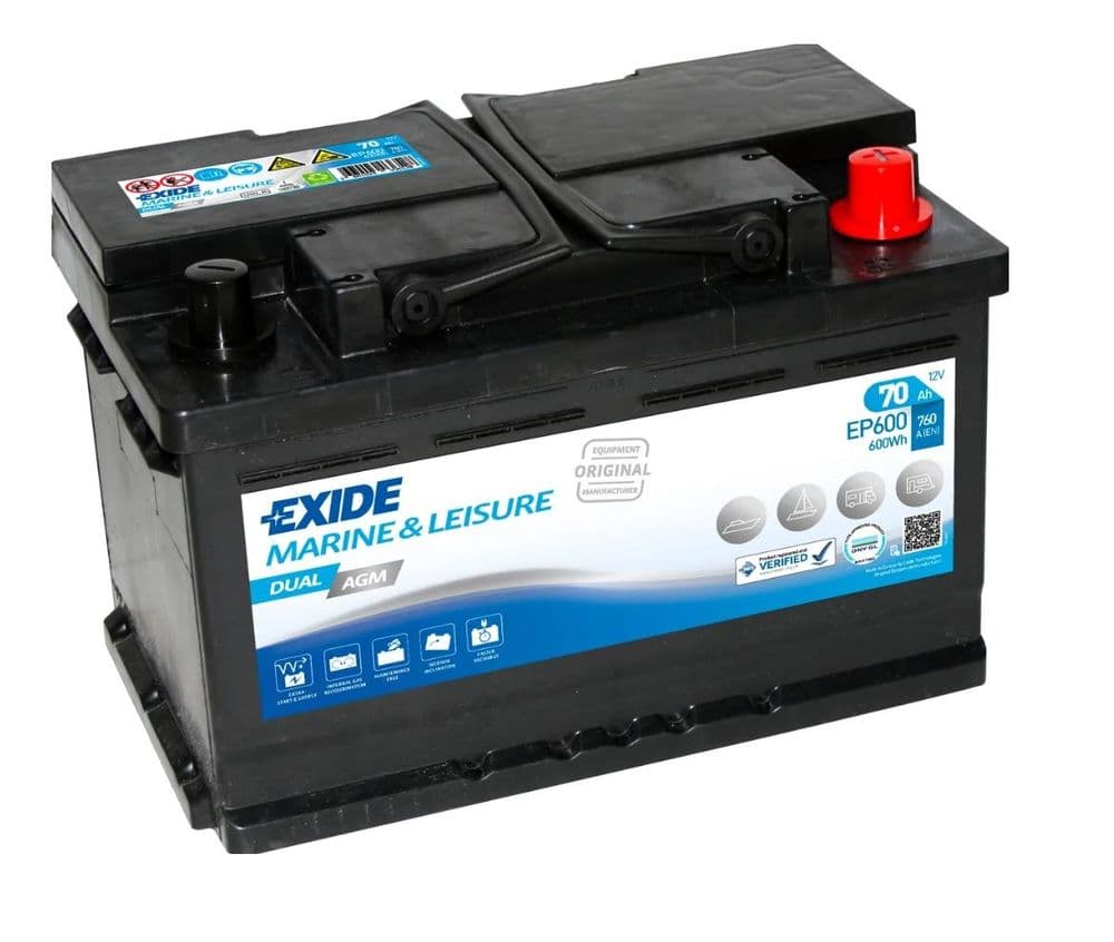 EP600 Exide Dual AGM From £120.83 EX VAT Buy Online from The Battery Shop