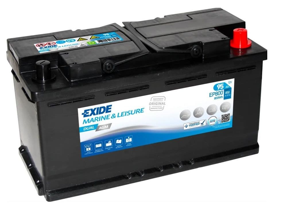 EP800 Exide Dual AGM From £149.99 EX VAT Buy Online from The Battery Shop