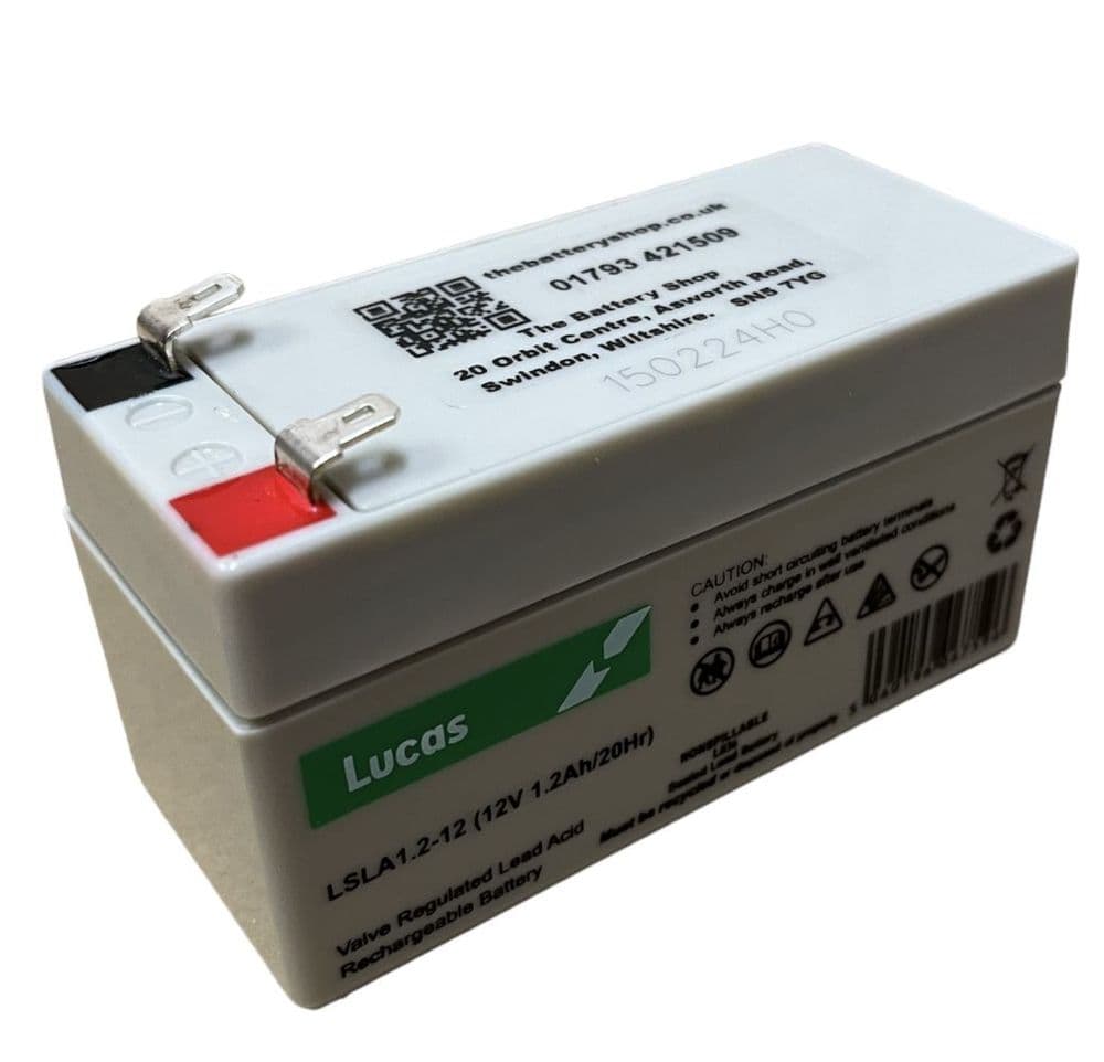 LSLA1.2-12 Lucas VRLA AGM Standby Battery 12v 1.2Ah (Y1.2-12) Buy ...