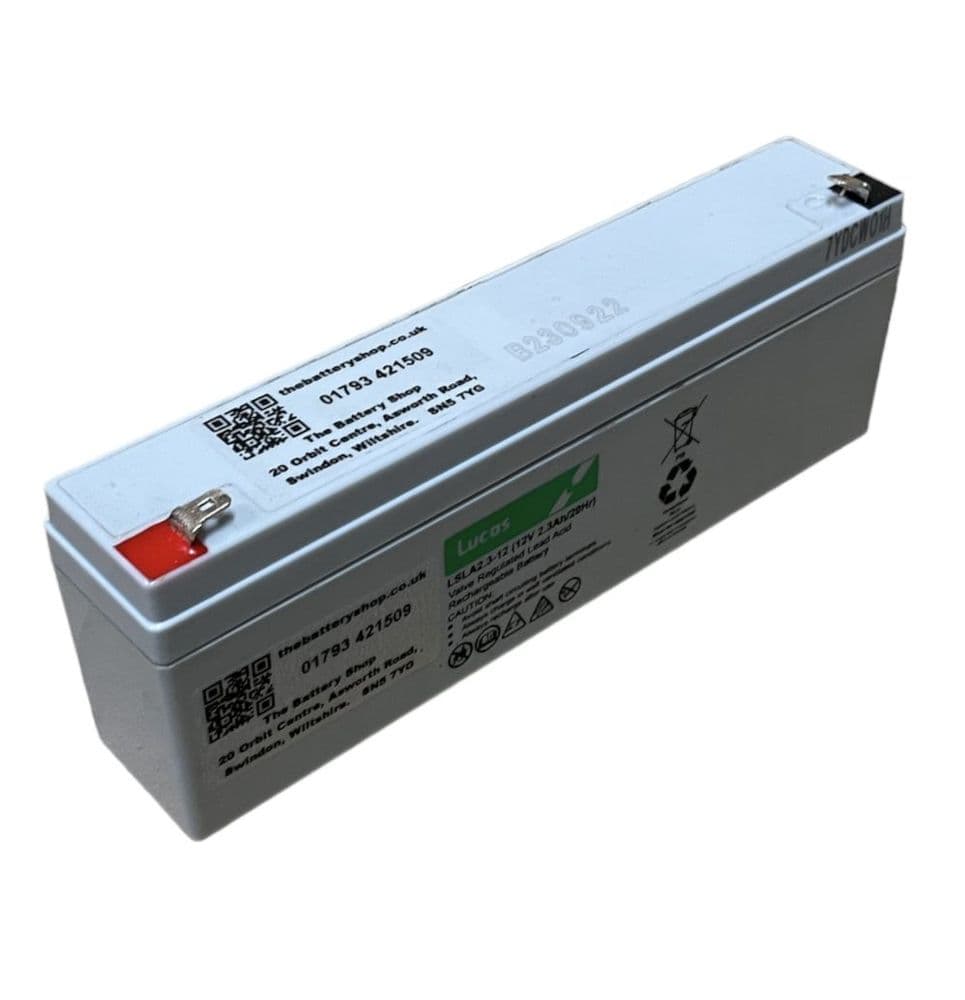 LSLA2.3-12 Lucas VRLA AGM Standby Battery 12v 2.3Ah (NP2.3-12, NP2.1-12 ...