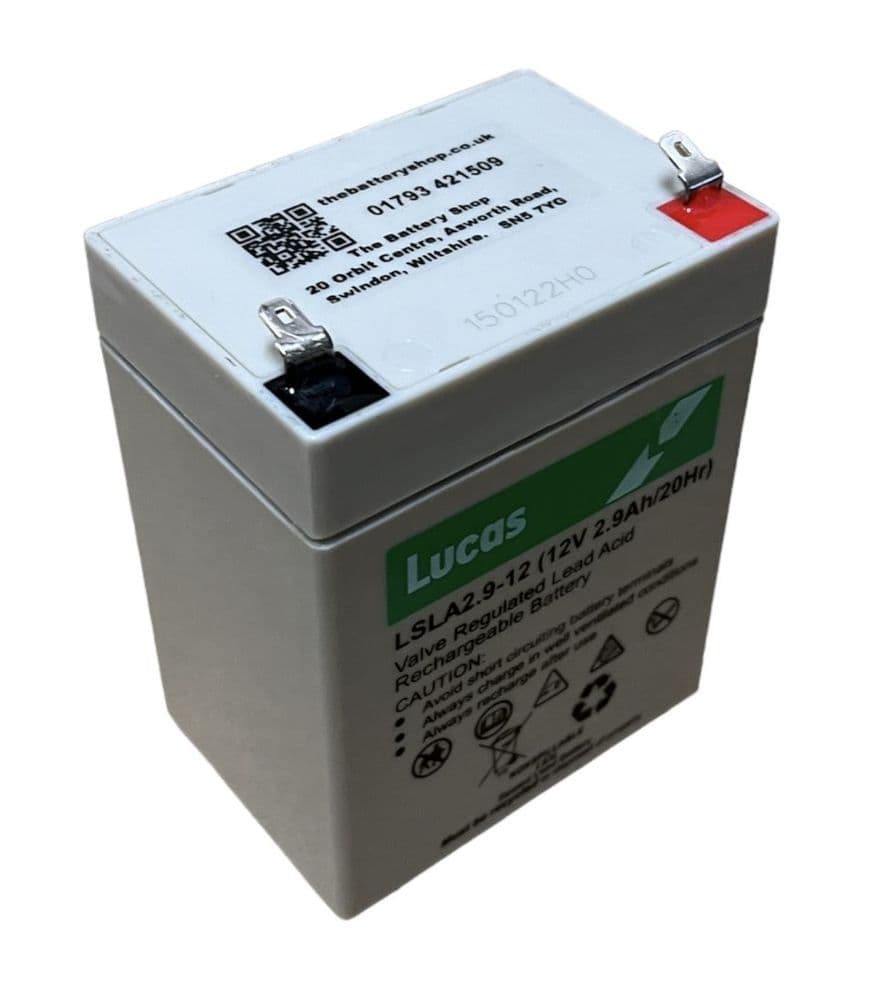 LSLA2.9-12 Lucas VRLA AGM Standby Battery 12v 2.9Ah Buy Online From The ...