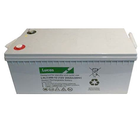 LSLC200-12 Lucas VRLA AGM Cyclic Battery 12v 200Ah Buy Online From The ...