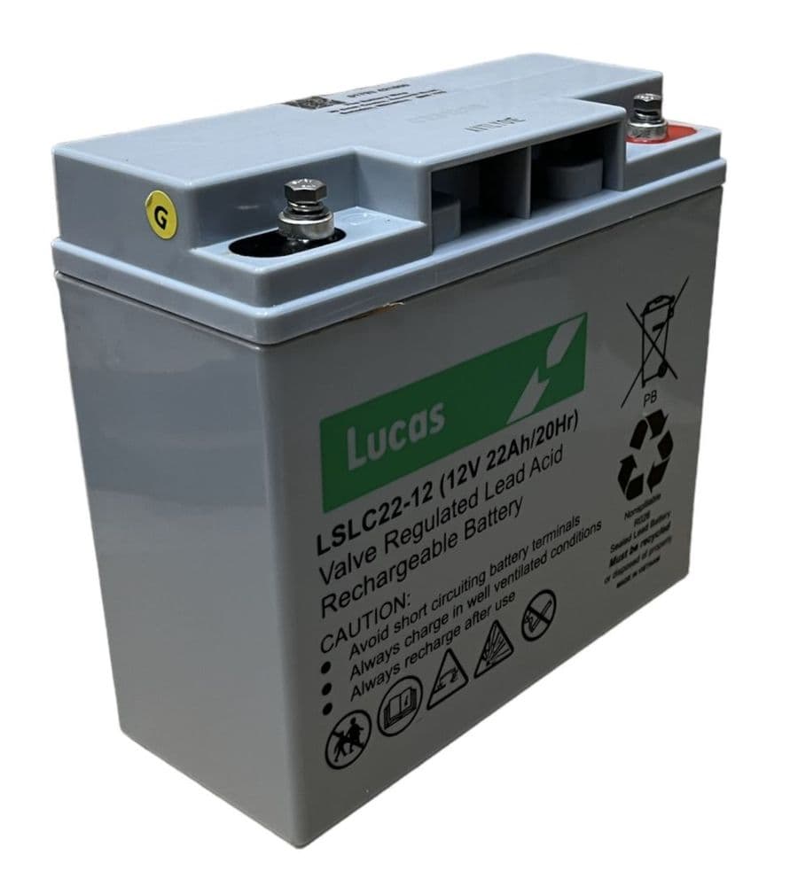 LSLC22-12 Lucas VRLA AGM Cyclic Battery 12v 22Ah (REC22-12i) Buy Online ...