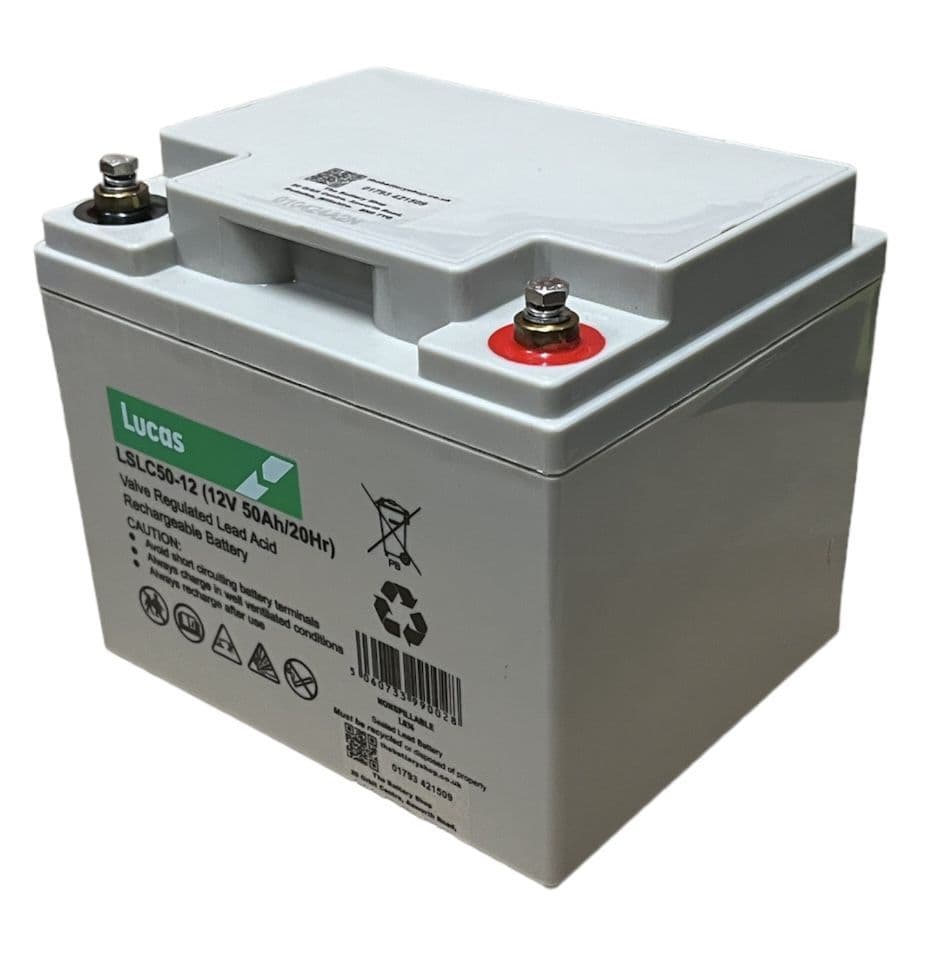 LSLC50-12 Lucas VRLA AGM Cyclic Battery 12v 50Ah (REC50-12i, NPC38-12i ...