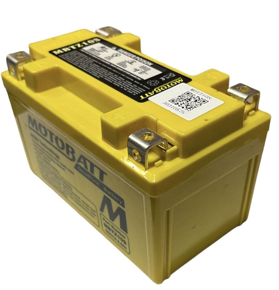 MBTZ10S Motobatt AGM Motorcycle Battery 12v 8.6Ah 165CCA (YTX7ABS ...