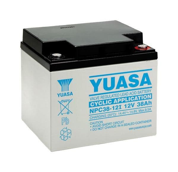 NPC38-12 Yuasa 12v 38Ah Cyclic VRLA Battery Buy Online from The Battery ...