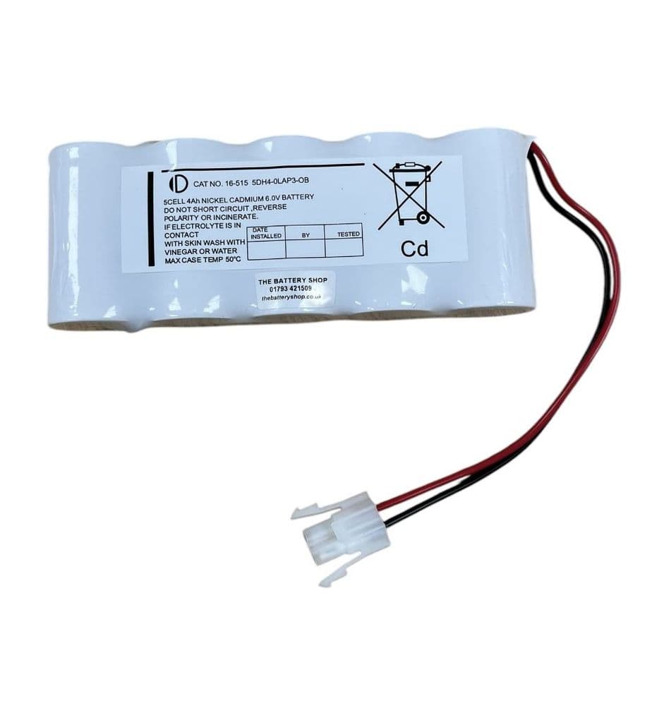 ORBIK 16-515 5DH4-0LAP3-OB 5 Cell 4Ah Nickel Cadmium 6.0v Battery ...