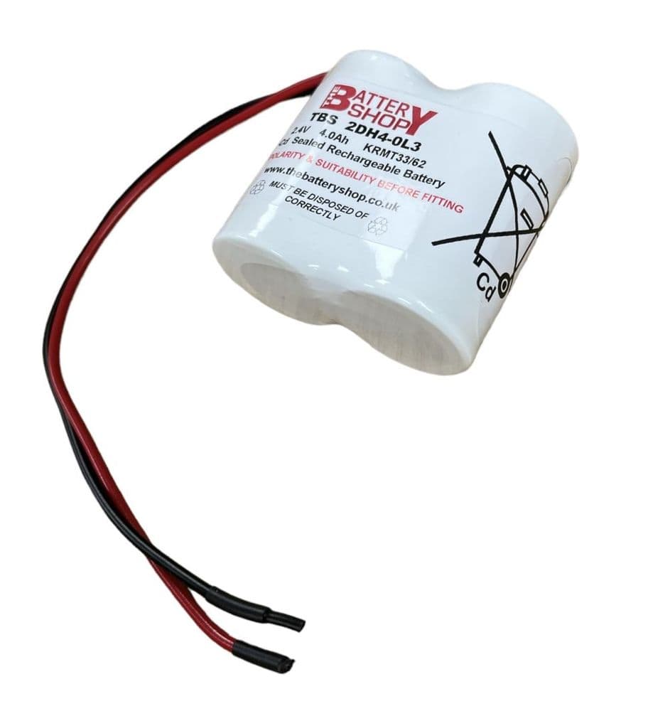 TBS 2DH4-0L3 2.4v 4.0Ah Ni-Cd Battery Pack Buy Online from The Battery Shop