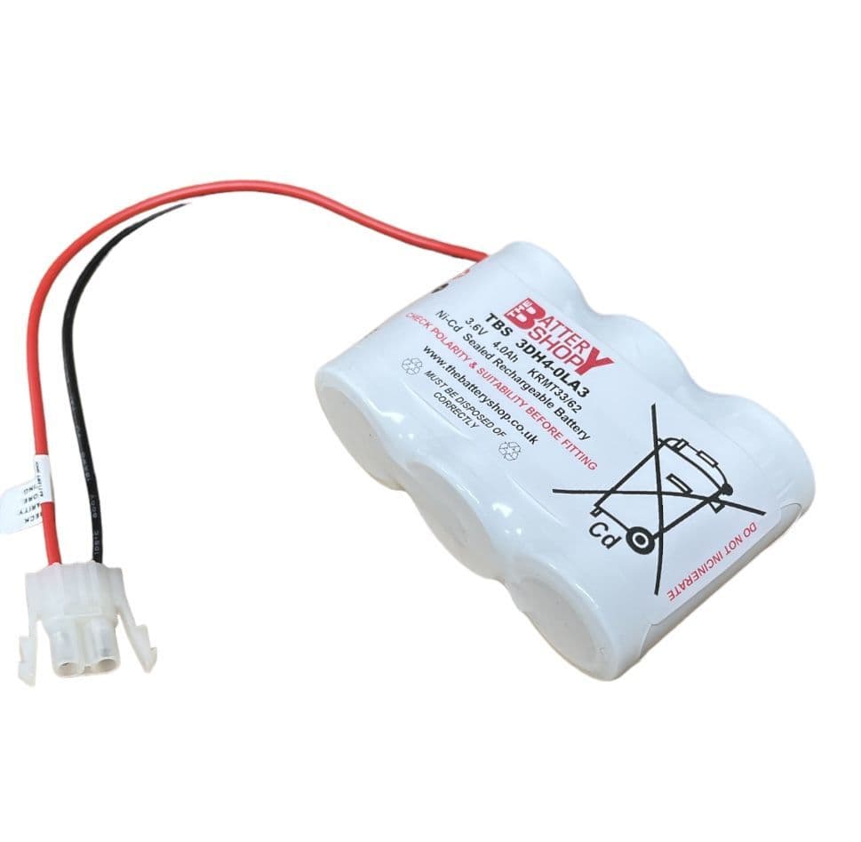 TBS 3DH4-0LA3 3.6v 4.0Ah Ni-Cd Battery Pack Buy Online from The Battery ...