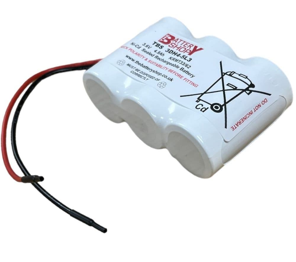 TBS 3DH4-5L3 3.6v 4.5Ah Ni-Cd Battery Pack Buy Online from The Battery Shop