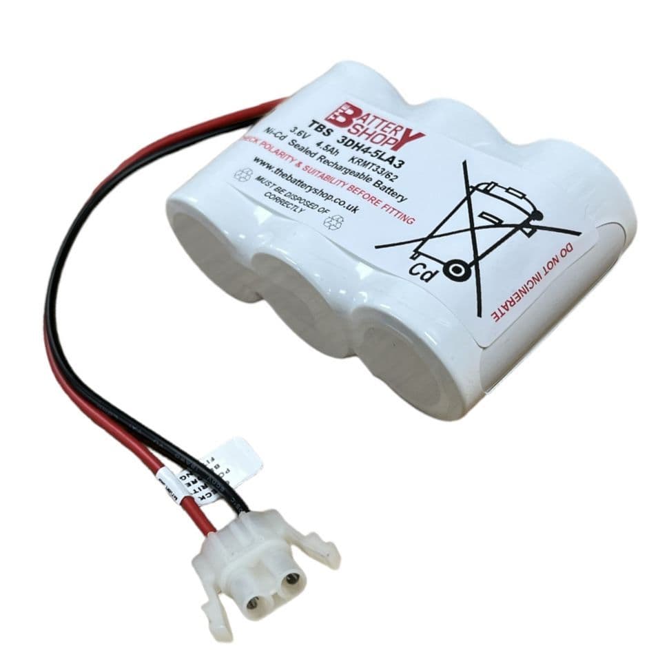 TBS 3DH4-5LA3 3.6v 4.5Ah Ni-Cd Battery Pack Buy Online from The Battery ...