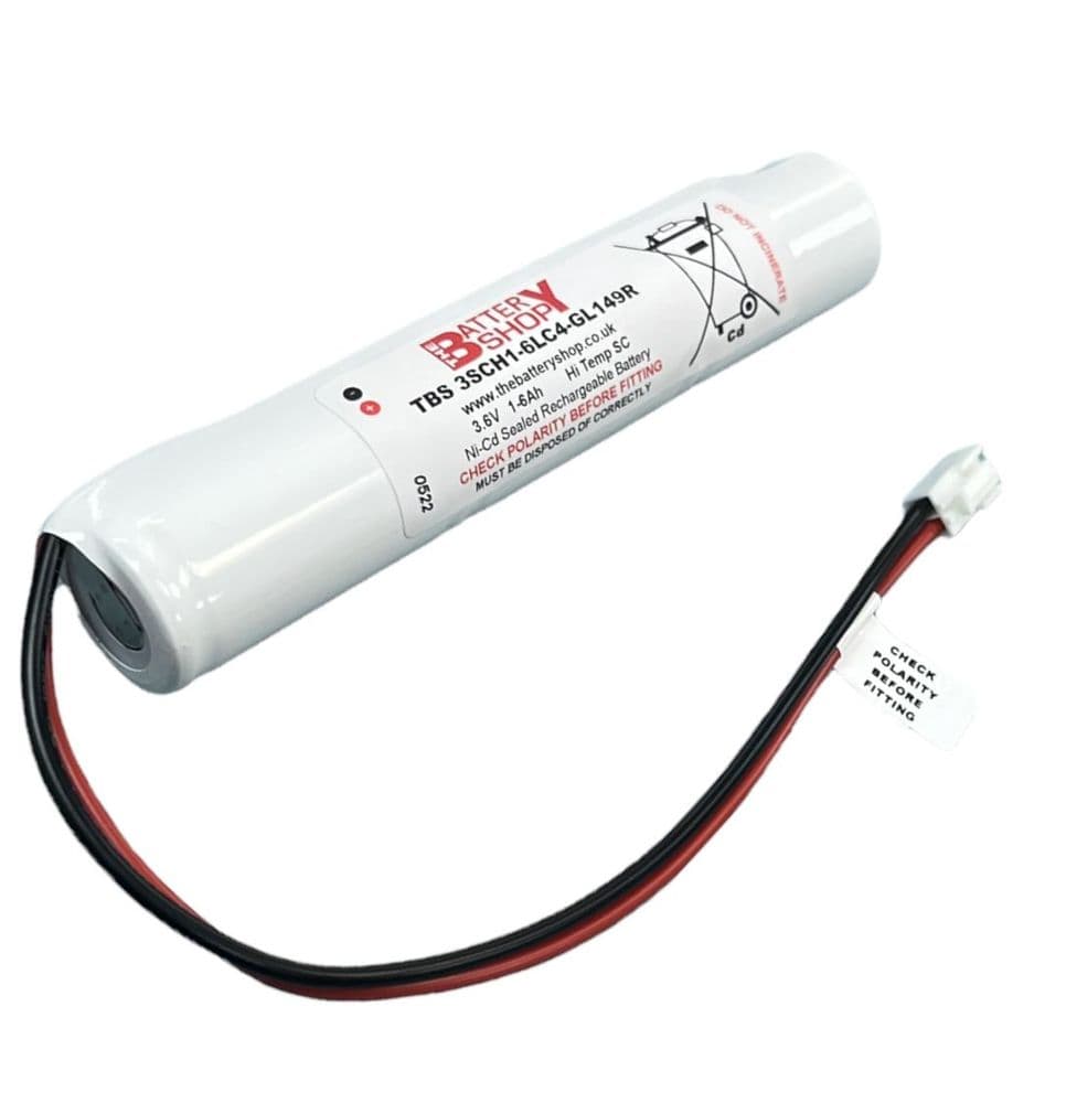 TBS 3SCH1-6LC4-GL149R 3.6v 1.6Ah Ni-Cd Battery Pack Buy Online from The ...