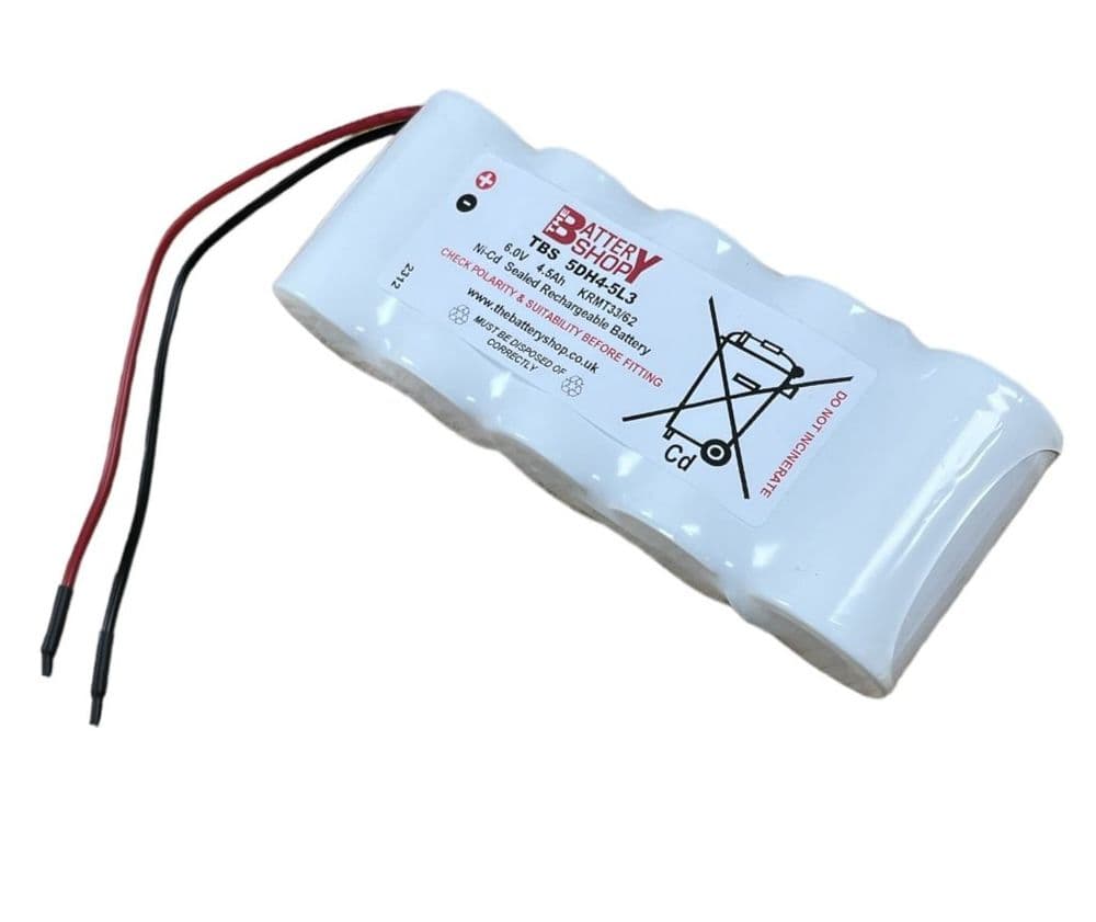 TBS 5DH4-5L3 6.0v 4.5Ah Ni-Cd Battery Pack Buy Online from The Battery Shop