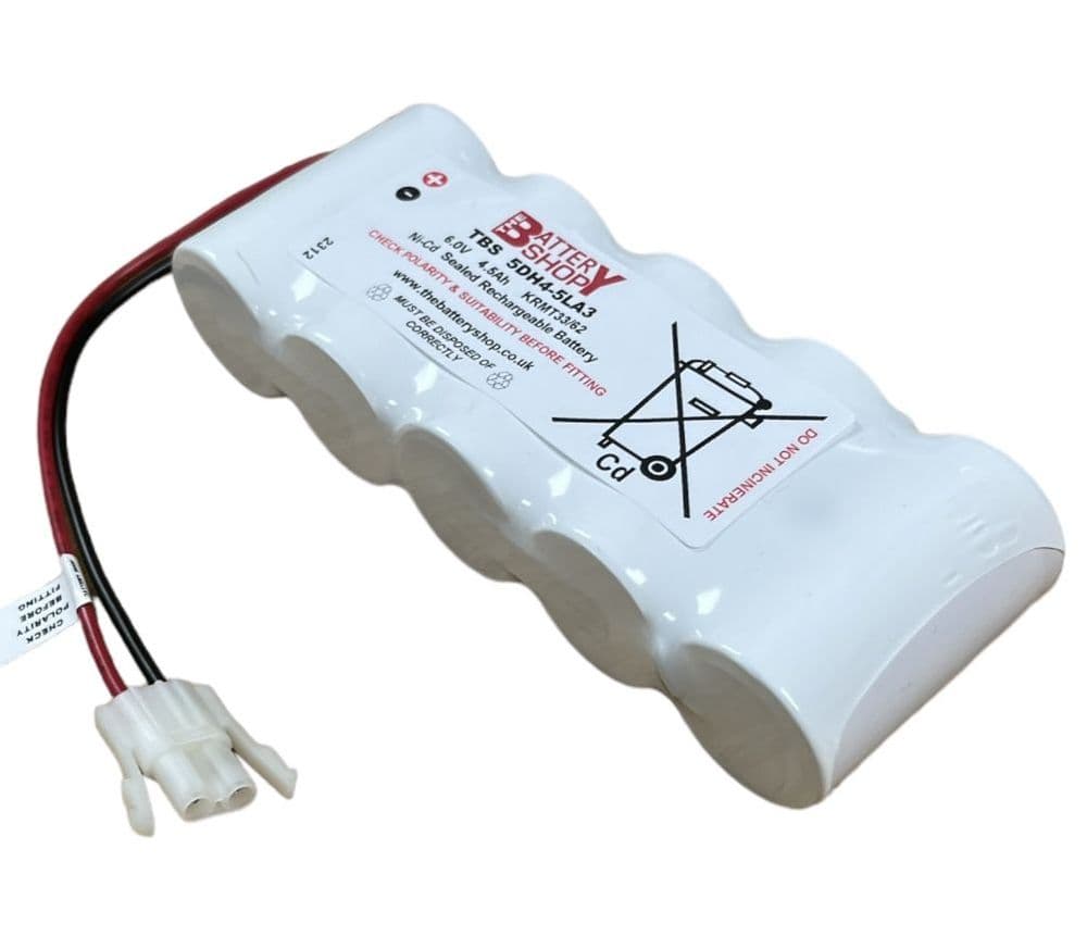 TBS 5DH4-5LA3 6.0v 4.5Ah Ni-Cd Battery Pack Buy Online from The Battery ...