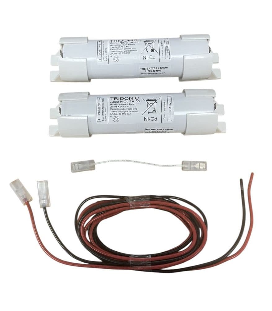 Tridonic 28002775 Accu NICD 4C 55 4.8v 4.5Ah Battery Set (2 Cell + 2 ...