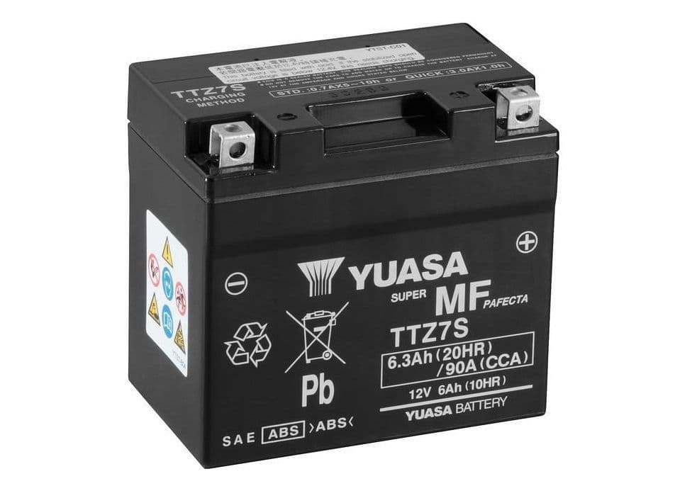 TTZ7S Yuasa 12v 6Ah (YTZ7S, ETZ7S) Buy Online from The Battery Shop