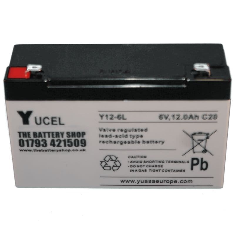 Y12-6L Yuasa Yucel / Yuvolt 6v 12Ah Lead Acid Battery Buy Online from ...