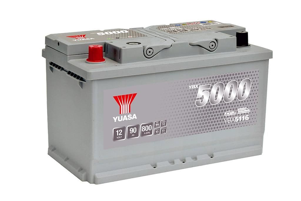 Yuasa 12v 90Ah 800A Silver Car Battery YBX5116 (HSB116) Buy Online from ...