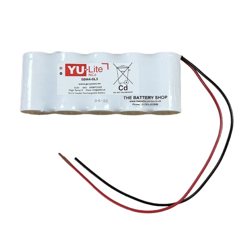 Yuasa 5DH4-0L3 6.0v 4.0Ah Ni-Cd Battery Buy Online from The Battery Shop