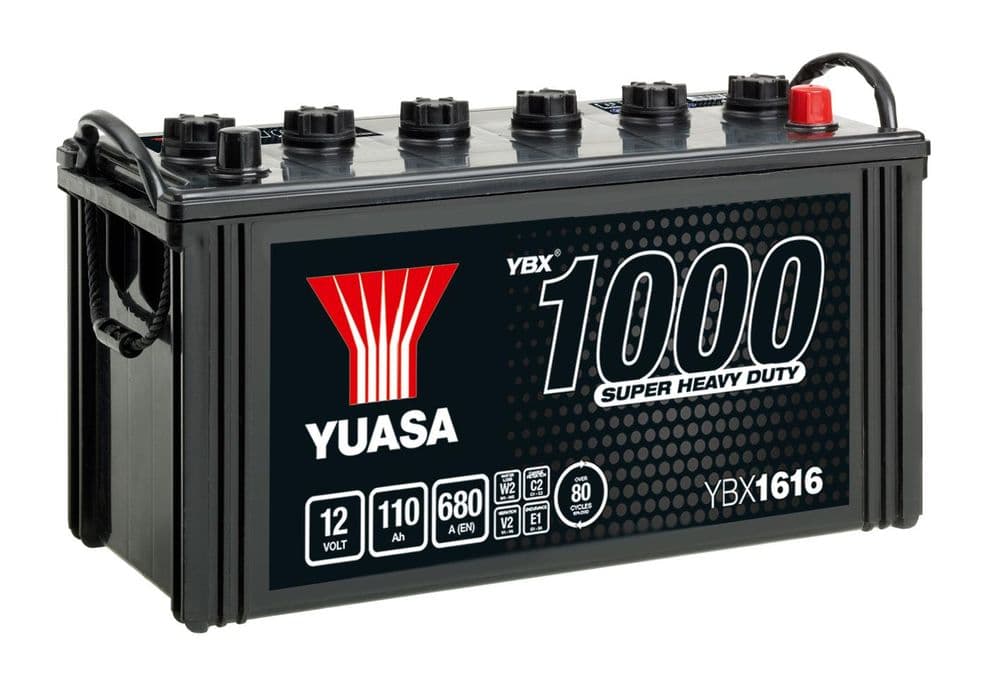 Yuasa YBX1616 12v 110Ah 680A Super Heavy Duty Battery 616HD 221